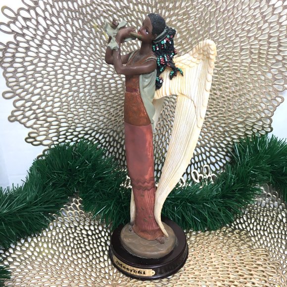 Meerchi | Holiday | Meerchi African American Angel Playing Flute Vtg ...